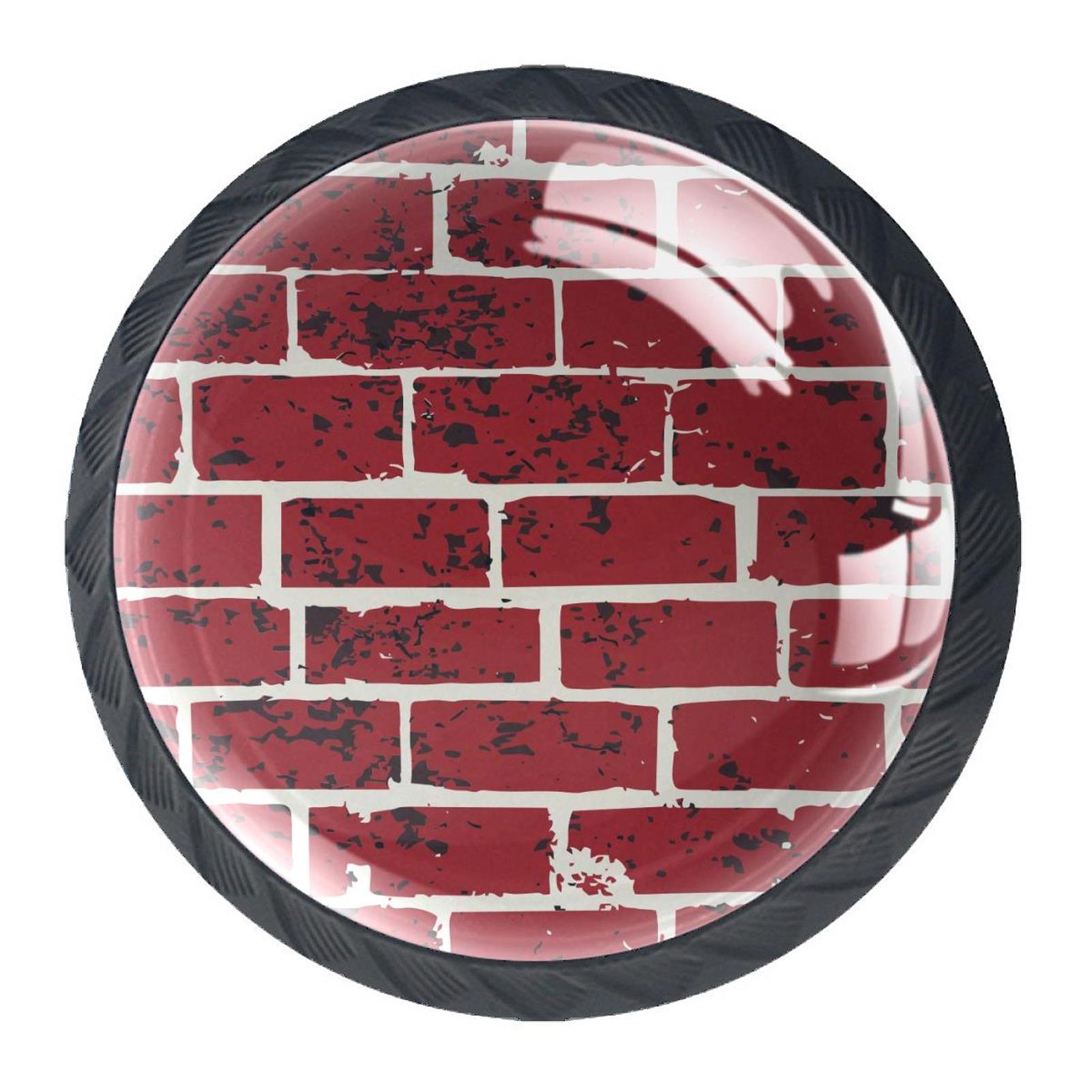 4 Pcs Modern Brick Tile Wall Knobs for Kitchen Cabinet Cupboard Dresser ...