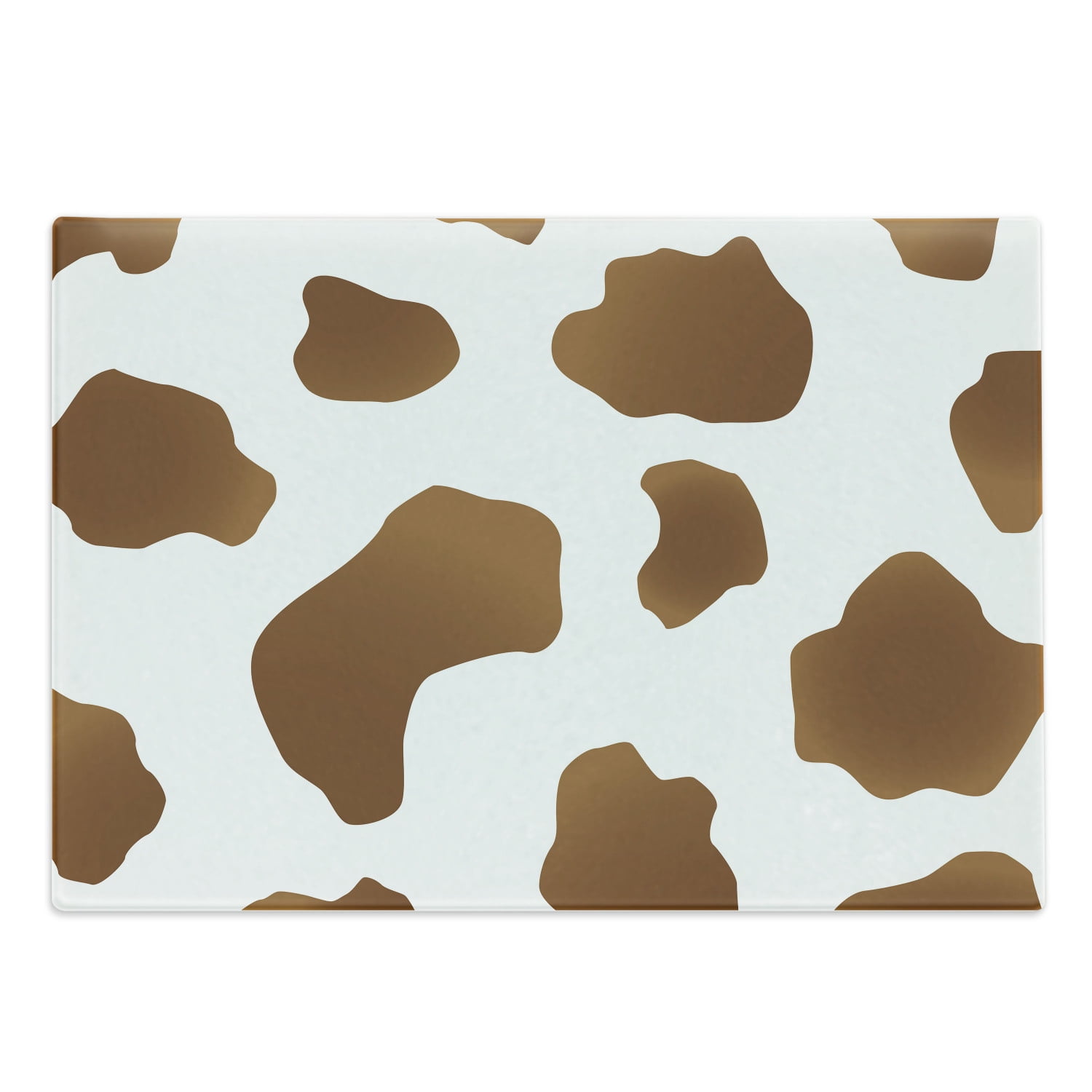 Cow Print Cutting Board, Brown Spots on a White Cow Skin Abstract Art ...