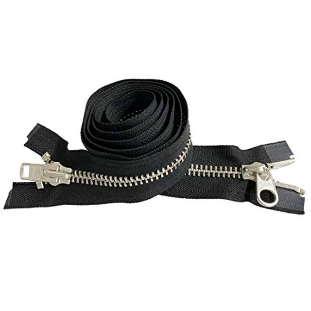 YKK Parka Two-Way Separating Zipper #10 Aluminum Metal Dual Heavy Duty ...