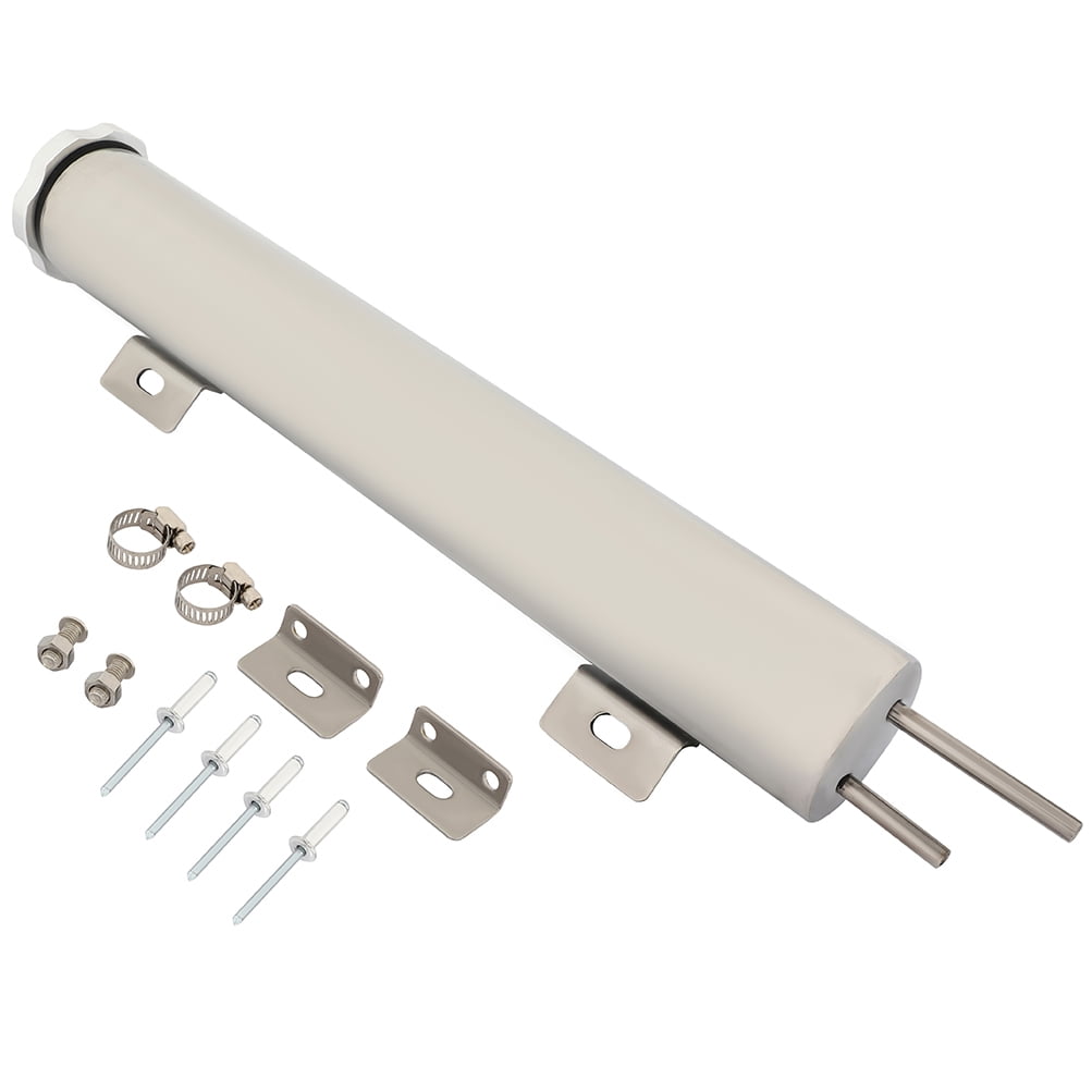 AUTOMUTO 2" X 13" Radiator Overflow Tank Bottle Catch Can Polished ...