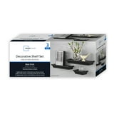 Mainstays 3PC Plastic Floating Shelves, Black - Walmart.com
