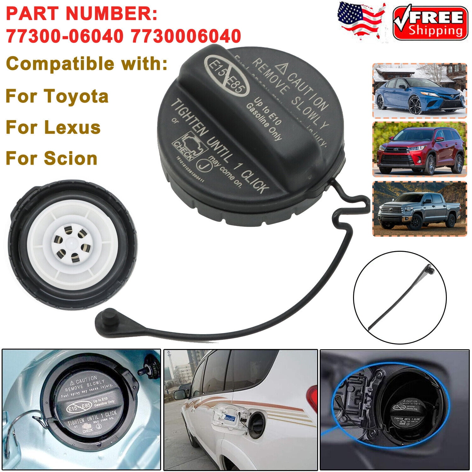 Fuel Tank Gas Cap for TOYOTA SCION LEXUS GAS TANK CAP 77300-06040 77300 ...