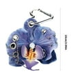 Artistic Textured Phalaenopsis Keychain Charm with Carabiner Clip ...