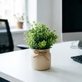 Anckoeil Artificial Flowers Potted Plant, Small Fake Greenery Bonsai in ...