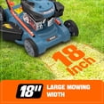 SENIX 18in Gas Lawn Mower, 144cc 4-Cycle Engine, Side Discharge, LSPG ...