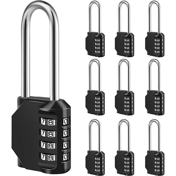 Combination Lock, 4 Digit Combination Padlock for School Gym Sports ...