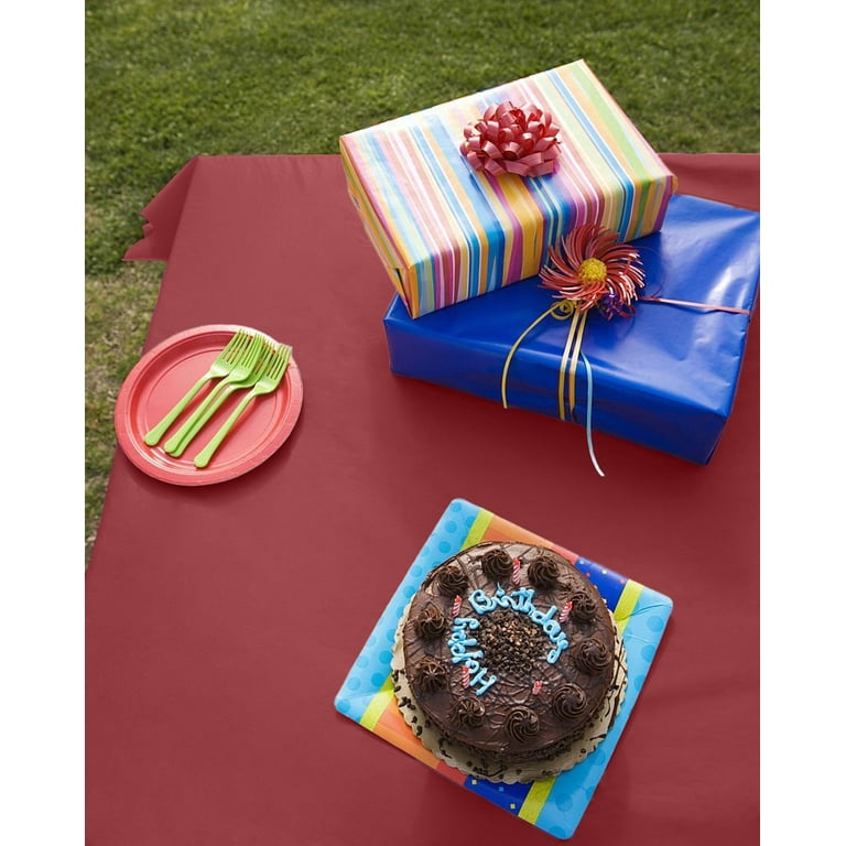 Wrap Plastic Table Rolls Beistle 100' Brown Disposable Plastic Banquet