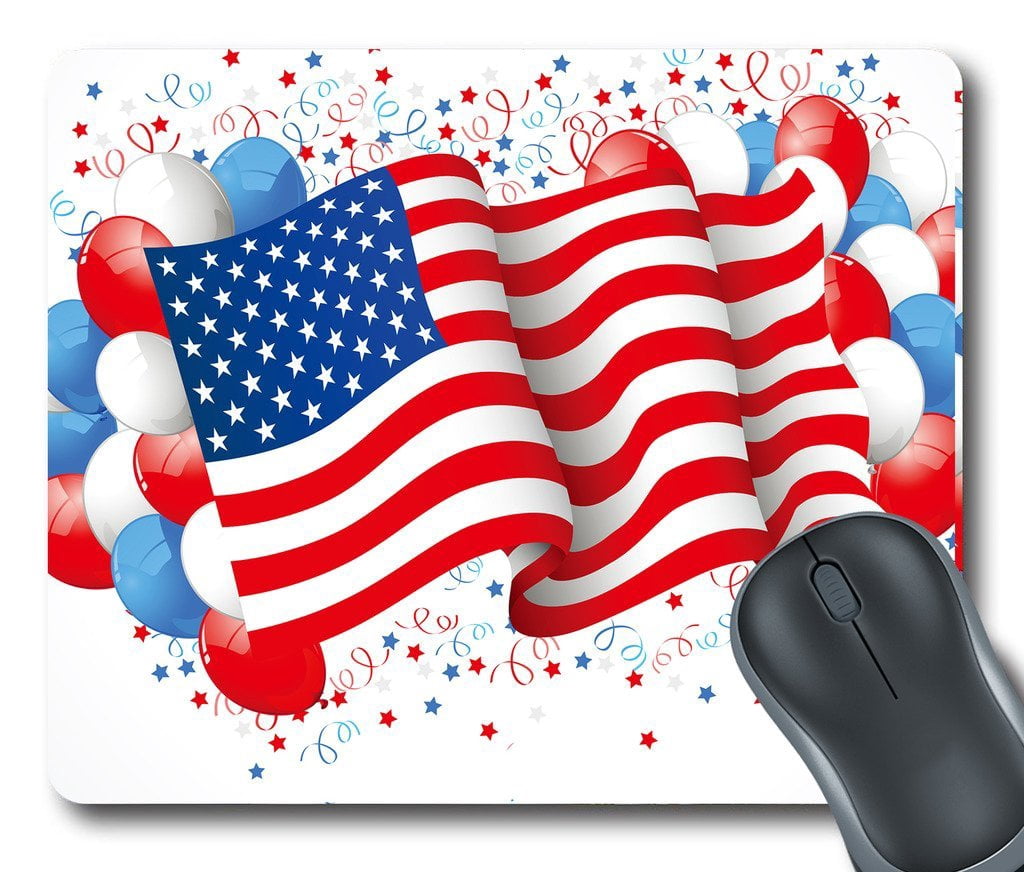 GCKG Independence Day American Flag Mouse Pad Rectangle Gaming Mousepad ...