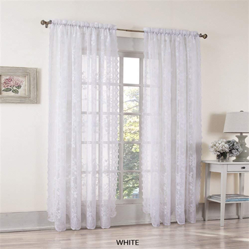 Click here for 519 Floral Lace Rod Pocket Panel 58 Inches prices