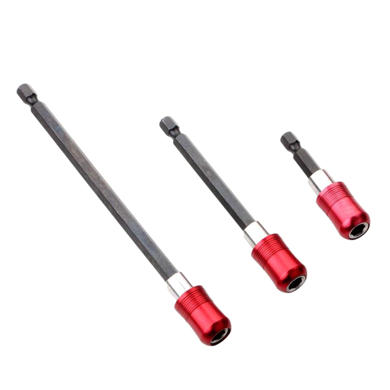 3 Pieces Drill Bit Holder, Tool with 1/4" Hex Shank Pivoting Screw ...