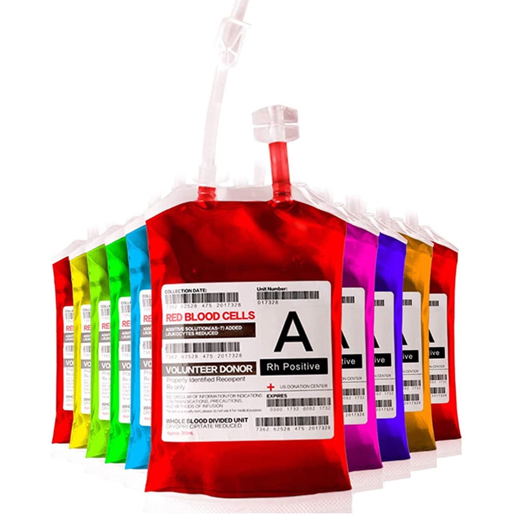 PVC Blood Drinks Bag Refillable Fashion 350ml Fruit Juice Jelly Wine ...