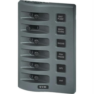 Blue Sea Systems #8068 Standard DC Panel, White Toggles, 10-15A, 3-Open ...