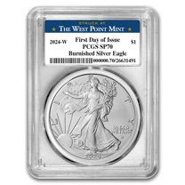 2020-W Burnished $1 American Silver Eagle PCGS SP70 FS Flag Label - Walmart.com