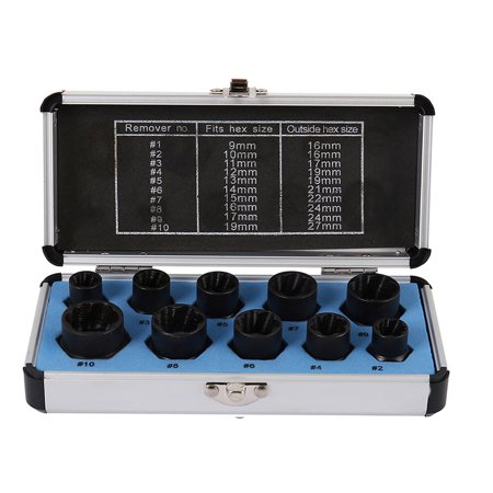 Bolt Nut Screw Remover Extractor Set Socket Threading Removal Tool ...