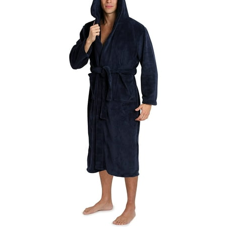 Hooded Robes for Men with Pockets - Fleece Men's Bathrobes | Fuzzy ...