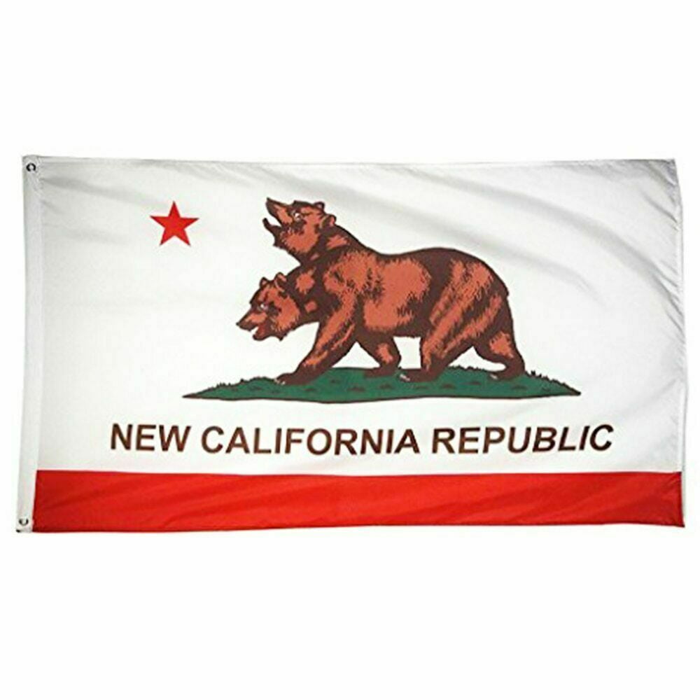 3x5FT New California Republic Flag Polyester CA State USA Two Head Bear ...