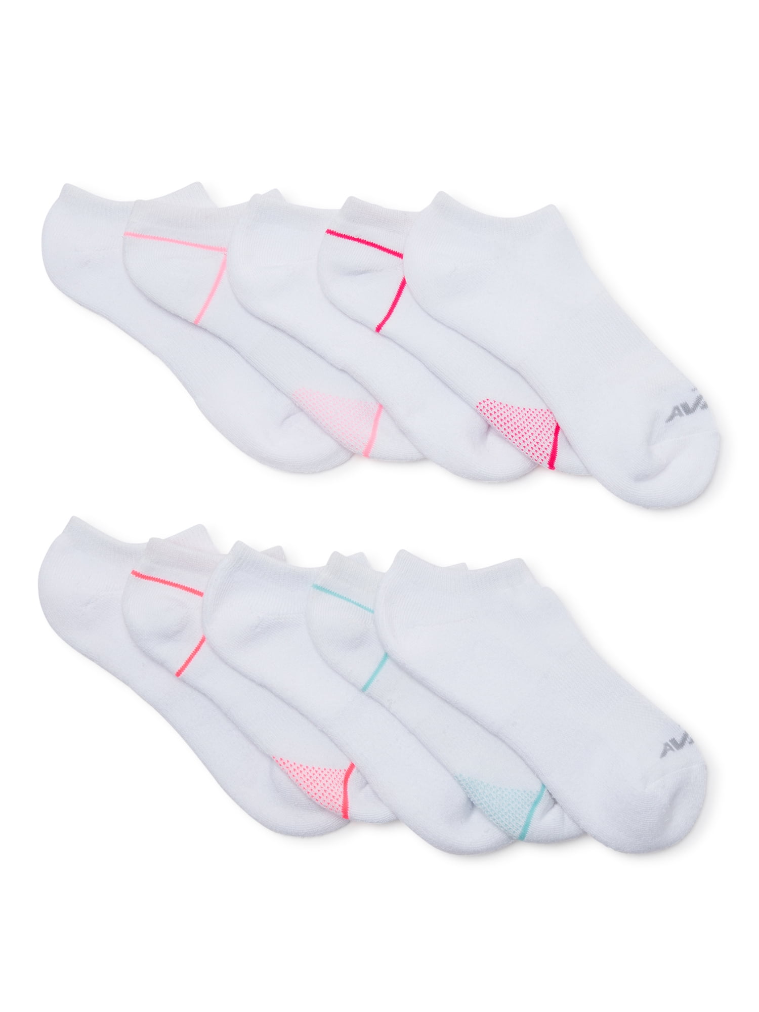 Avia Women's Performance No Show Socks, 10-Pack - Walmart.com