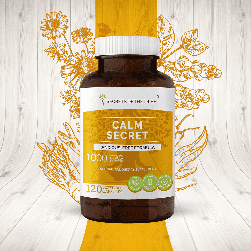 Calm Secret 120 Capsules, 500 mg, Passionflower, Lavender, Ashwagandha ...
