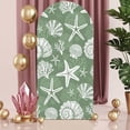 Arch Backdrop 7.2 Ft, Starfish Sage Green Coastal Spandex Stretch ...