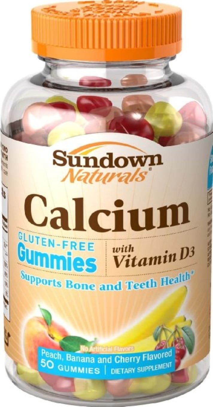 Sundown Naturals Calcium Gummies with Vitamin D3, 50 ea (Pack of 6 ...