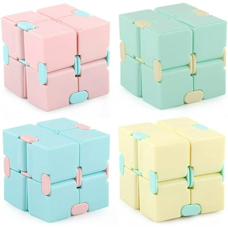 Infinity Cubes Fidget Toy, 4PC Cute Puzzle Flip Cube Fidget Sensory ...