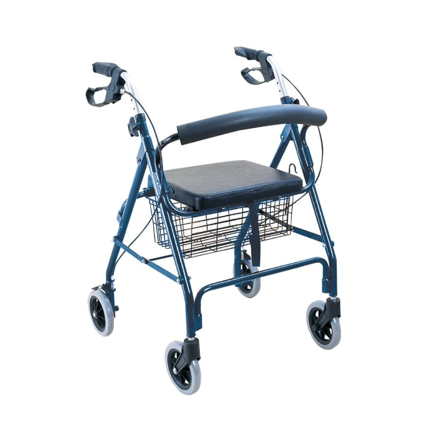 BodyMed Regular Aluminum Rollator, Medical Roller, PVC Soft Seat ...