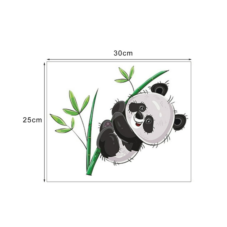 Cartoon Pandas Eating Bamboo