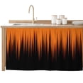 Burnt Orange Black Ombre Cabinet Curtains 28" W x 51" L Abstract Modern ...