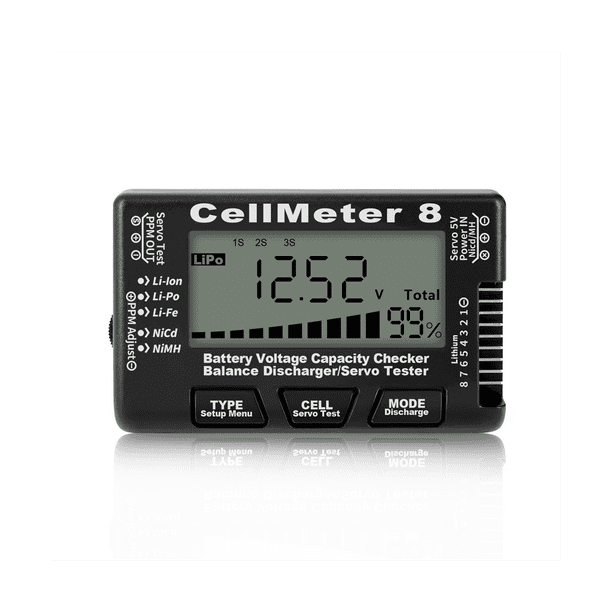 RC Cellmeter 8 Digital Battery Capacity Checker Controller Tester ...