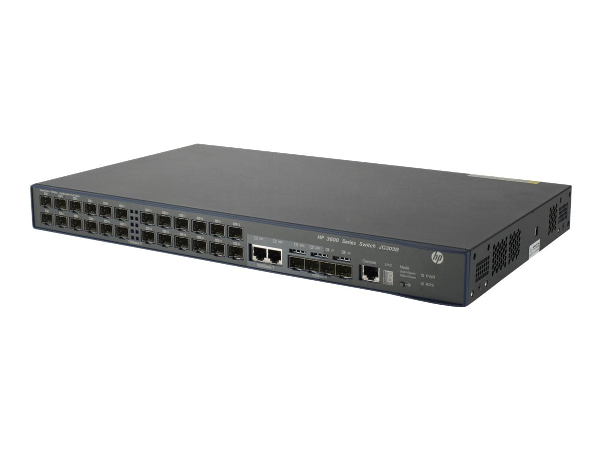 HPE 3600 24 SFP V2 EI Switch L3 Managed 24 X 100 Mbit SFP 4 X hpe-3600-24-sfp-v2-ei-switch-l3-managed-24-x-100-mbit-sfp-4-x