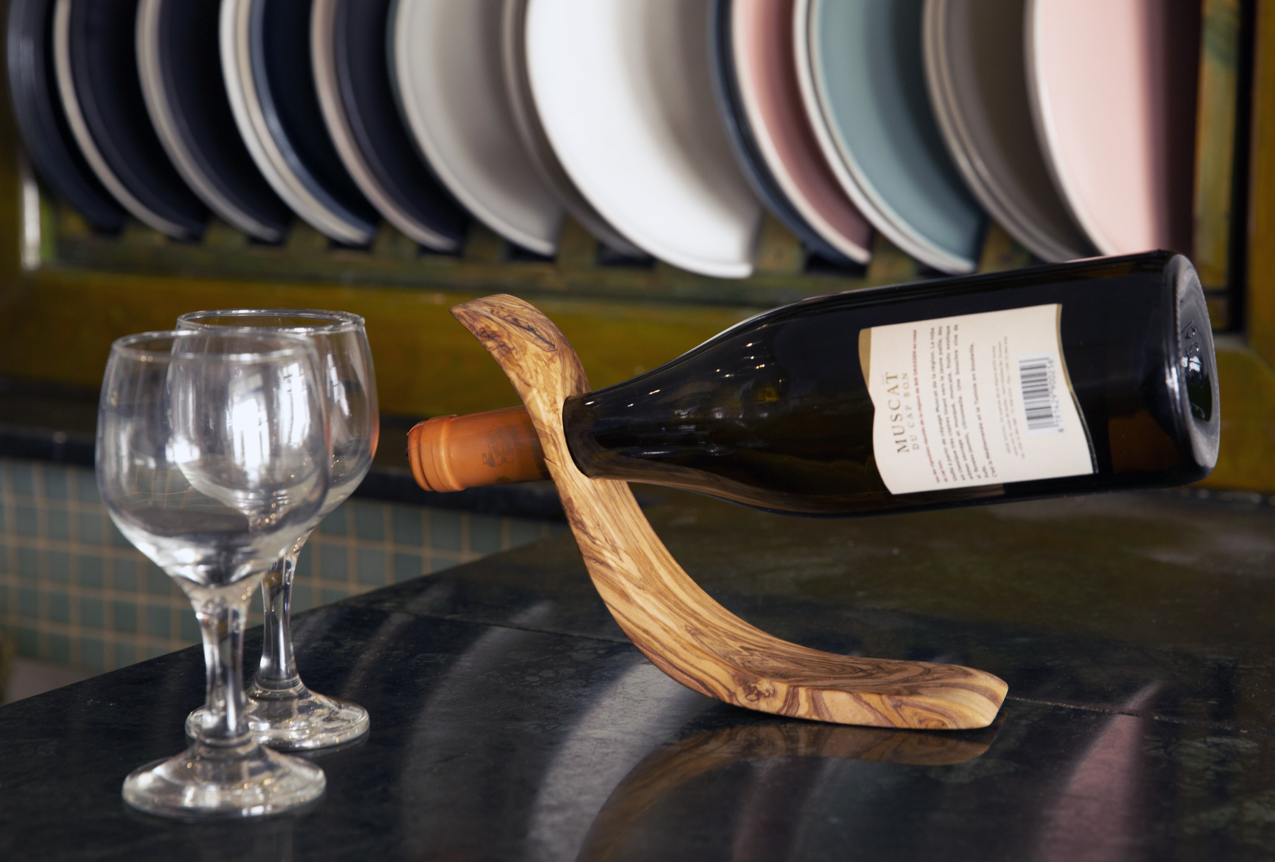 Countertop Wine Rack Wine Display Wedding Gift Wood and Epoxy Christmas ...