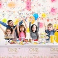 3 Pieces 1st Birthday Party Tablecloth Flower One First Birthday Table ...