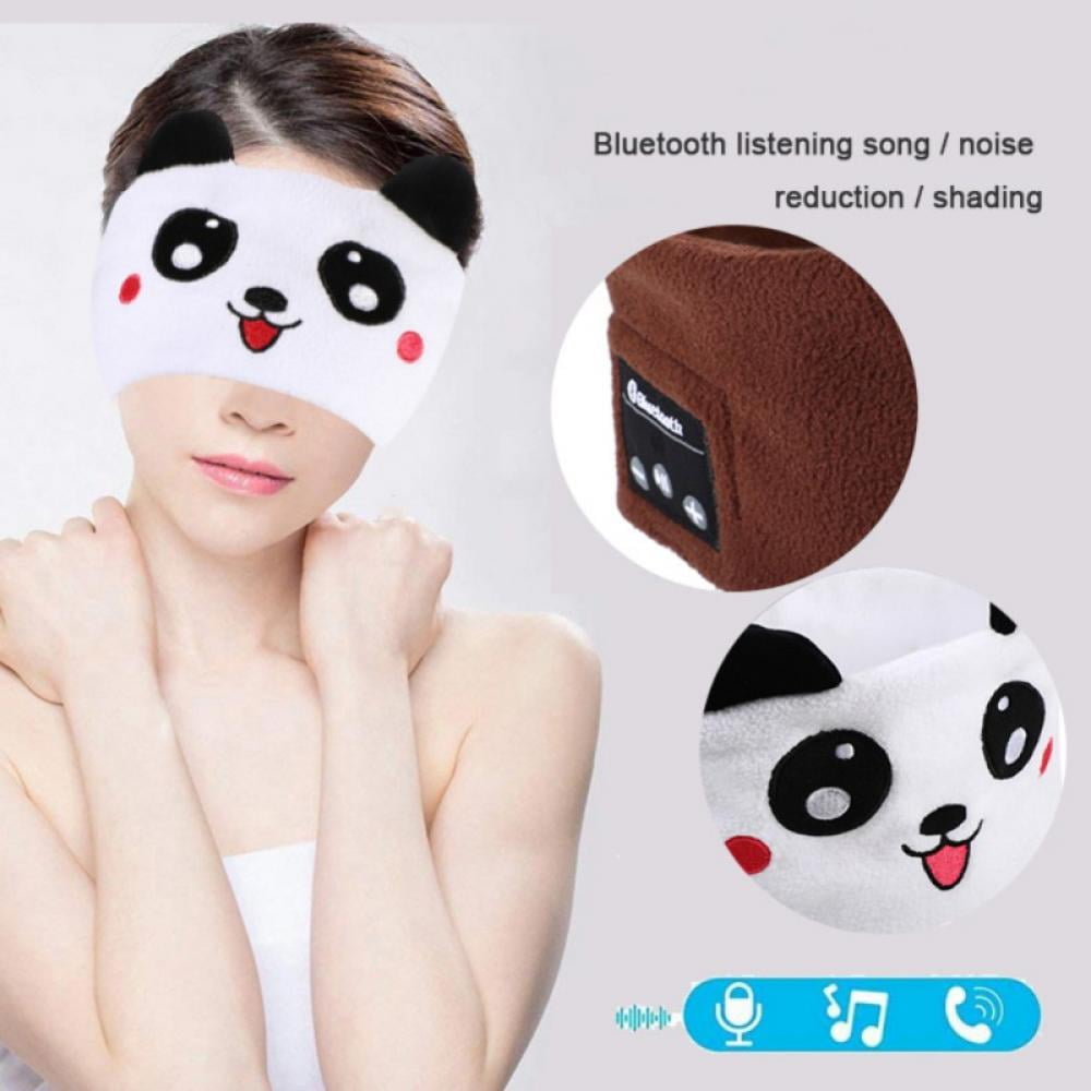 Bluetooth Headset Animal Headband Cute Cartoon Soft Sleep Eye Mask ...