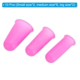 Uxcell Rubber Finger Tips Silicone Thumb Fingertip Protector Cover ...