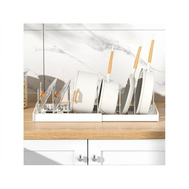 SUNFICON 3 Pack Vertical Plate Organiser, Inside Cabinet Dish Storage ...