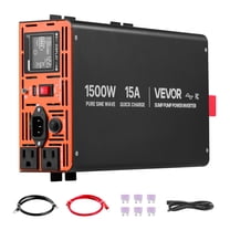 VEVOR 2000W Sump Pump Battery Backup System, LCD Display, Auto Switches ...