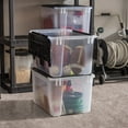 IRIS USA 50qt Clear View Wing-lid Hinged Lid Plastic Storage Organizing ...