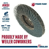 Tiger Paw Super High Density Flap Discs, 4 1/2", 40 Grit, 5/8 Arbor ...