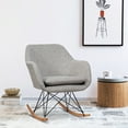 Costway Indoor Modern Rocking Chair, Upholstered Single Sofa Chair for ...