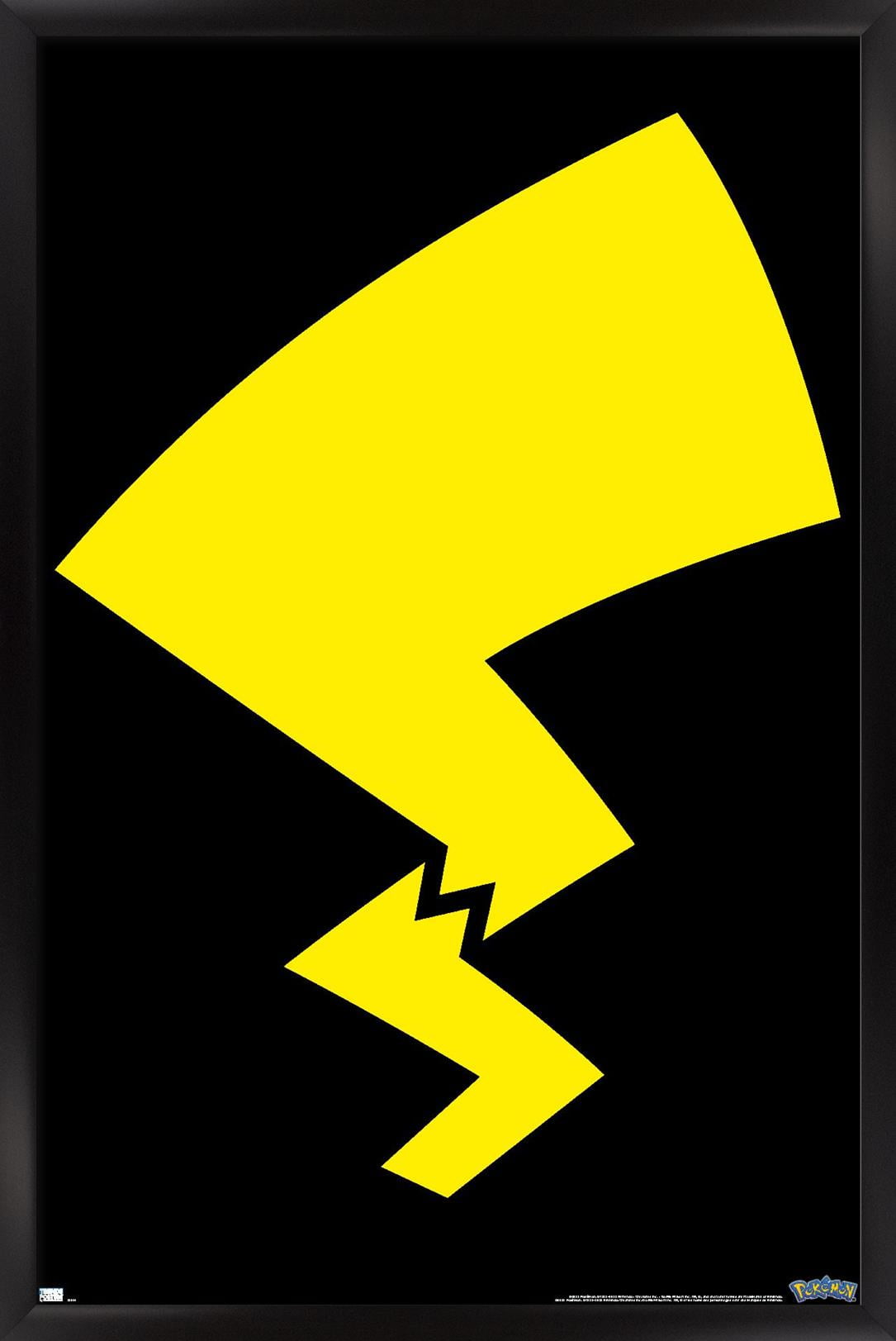 Pokemon - Pikachu Minimalist Tail Wall Poster, 14.725" x 22.375" Framed ...