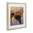 Stupell Industries Venetian Gondolas in Golden Light Birch Framed Print ...