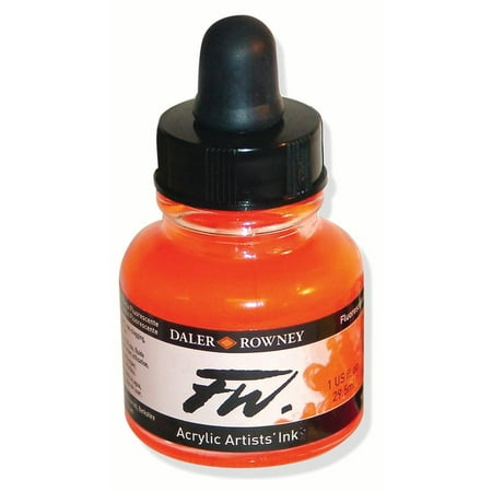 Daler-Rowney FW Acrylic Artists Ink, 1 oz. Dropper-Top Bottle ...