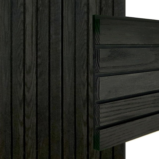 Z Design Studio Inc 12"x48" 3D Solid Wood Wall Slats, Red Oak Wooden ...