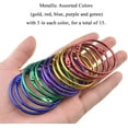 2 Inch Metal Binder Rings - Assorted Colors (15Pcs) - Office Book Rings ...