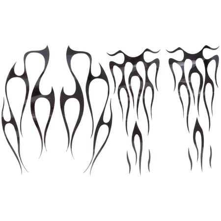 Flame Style Fuel Gas Tank Reflective Decal Sticker for Motorcycle Bike ...