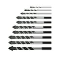 10pcs Alloy Steel Masonry Drill Bit Set, High Hardness, Triangular ...