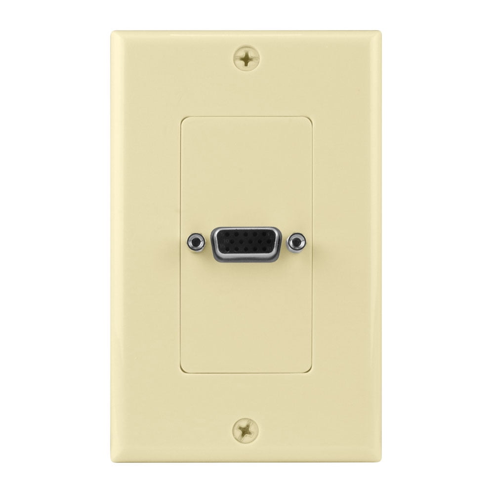 Construct Pro™ VGA Wall Plate-Pass Through (Female to Female, Color ...