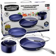 Mainstays Ceramic Nonstick 12 Piece Cookware Set, Teal Ombre, Hand Wash ...
