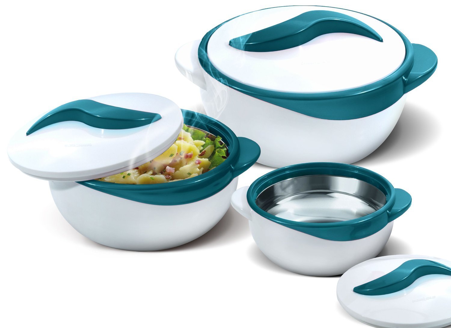 Pinnacle 3 Piece Thermo Dish Hot Or Cold Casserole Serving Bowls With Pinnacle 3 Piece Thermo Dish Hot Or Cold Casserole Serving Bowls With