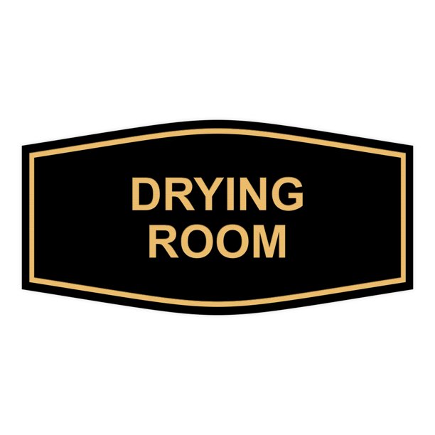 Signs ByLITA Fancy Drying Room Sign (Black Gold) - Large - Walmart.com